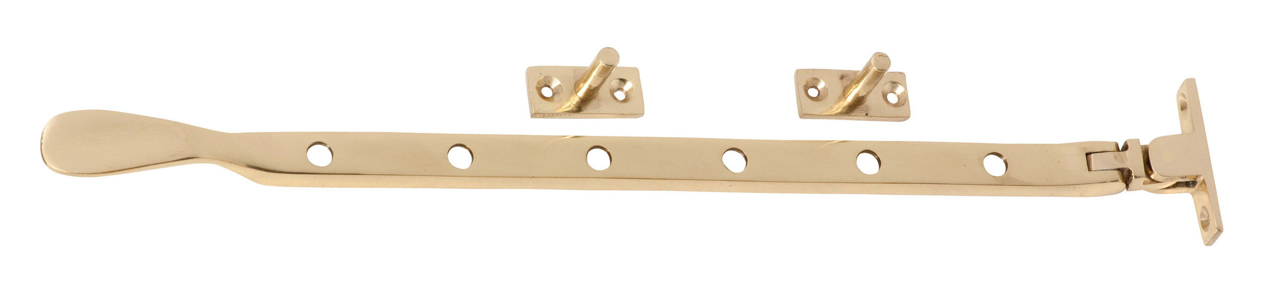 Tradco Sill Mounted Casement Stay | 300mm | Polished Brass
