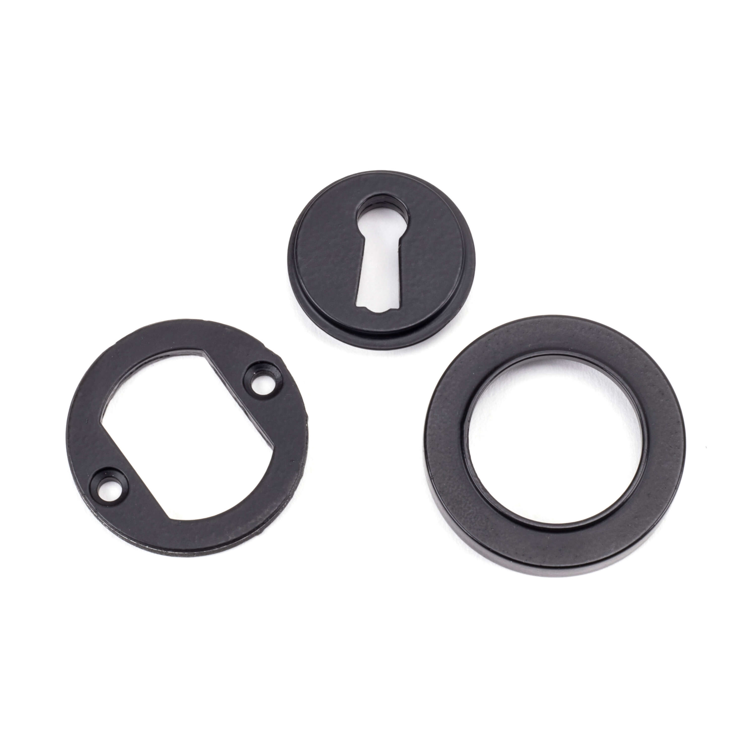From The Anvil Round Plain Escutcheon Keyhole | Matte Black
