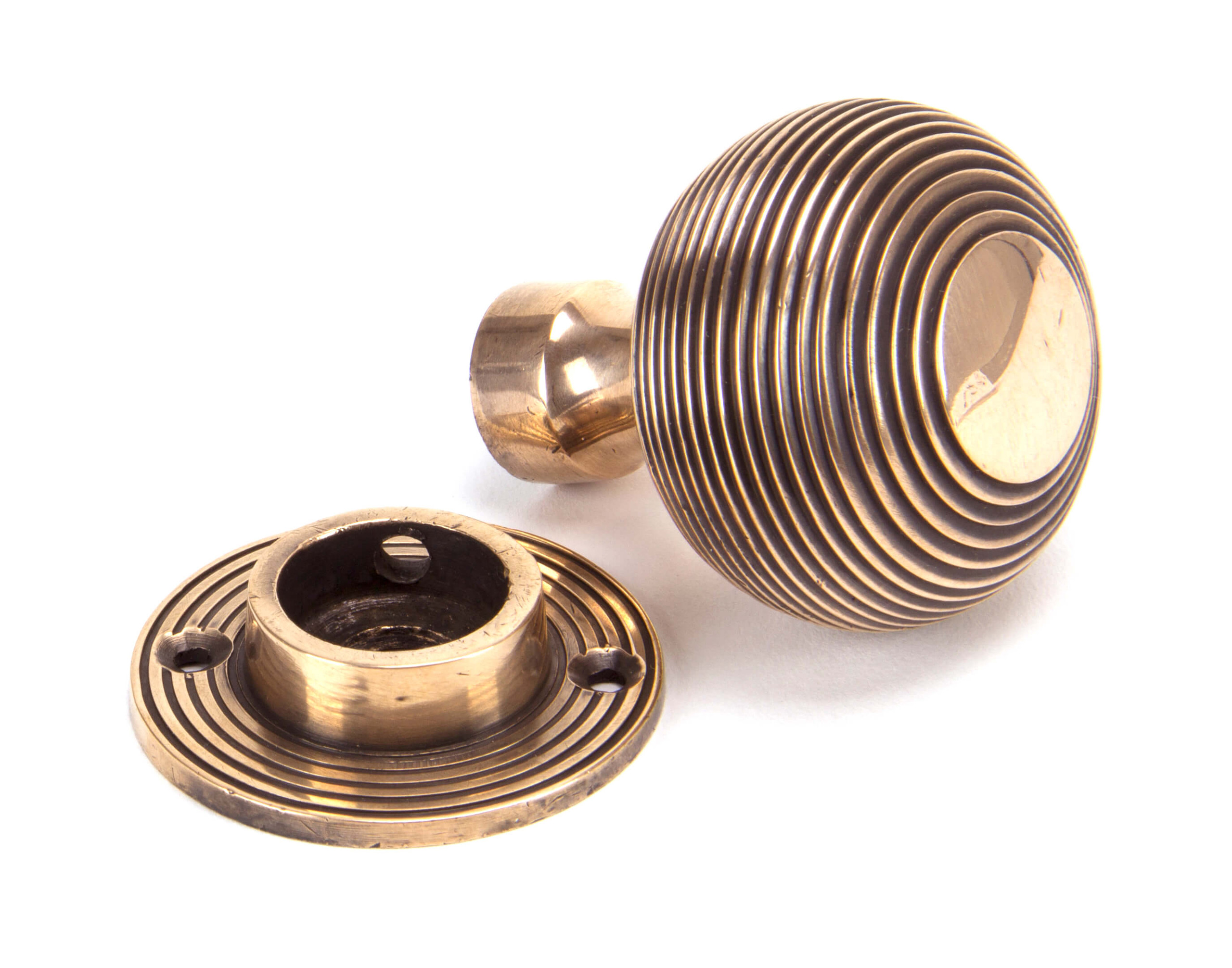 From The Anvil Heavy Beehive Mortice Door Knob 51mm | Bronze