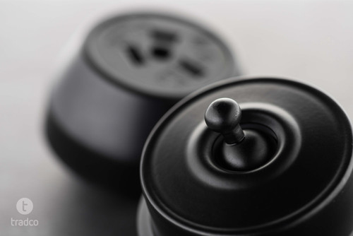 Tradco Federation Toggle Light Switch | 62mm | Matte Black