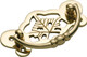 Tradco Maple Leaf Dresser Handle | 88 x 45mm | Polished Brass