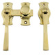 Tradco Square French Door Fastener | Polished Brass