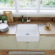Fienza Olivia Ribbed Butler Sink | 605mm | Small | White