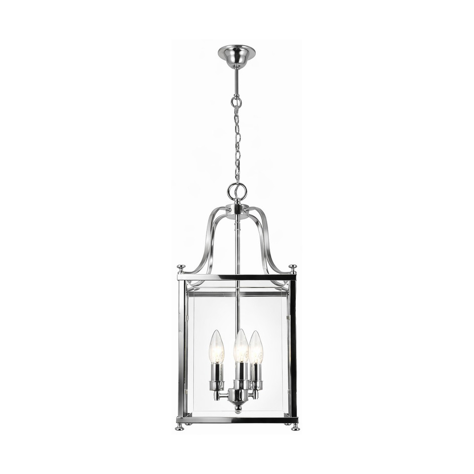 Lighting Inspirations Michigan Lantern Chain Pendant Light | 280mm | Chrome