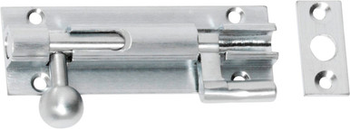 Tradco Offset Barrel Bolt | 75 x 25mm | Satin Chrome