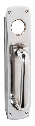 Tradco Art Deco Door Knocker with Cylinder Hole | 240 x 60mm | Chrome