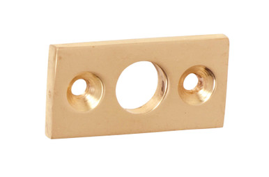 Tradco Flat Plate Bolt Keeper | 9mm Bolt | Polished Brass