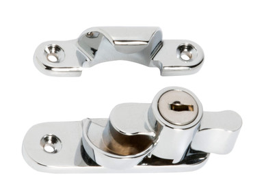 Tradco Lockable Sash Window Fastener | 64 x 20mm | Chrome