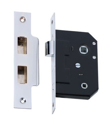 Tradco Privacy Mortice Lock | 44mm Backset | Chrome