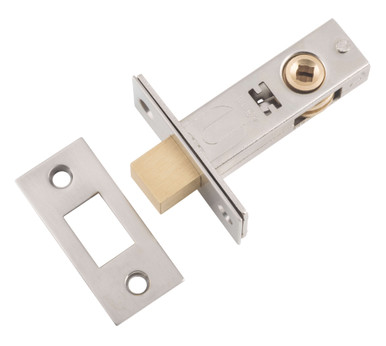 Tradco Premium Privacy Latch | 45mm Backset | Satin Nickel