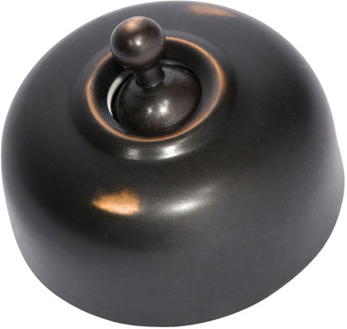 Tradco Traditional Toggle Light Switch | 50mm | Antique Copper