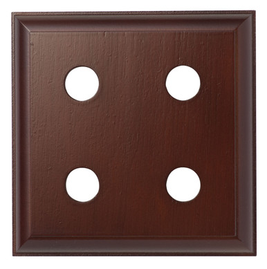 Tradco Traditional Quad Switch Square Mounting Block | 155 x 155mm | Cedar