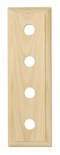Tradco Traditional Quad Switch Oblong Mounting Block | 280 x 90mm | Pine