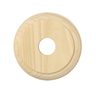 Tradco Traditional Round Single Switch Mounting Block | 90mm | Pine