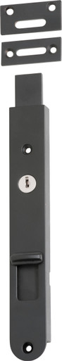 Iver Locking Flush Bolt | 200 x 28mm | Matte Black