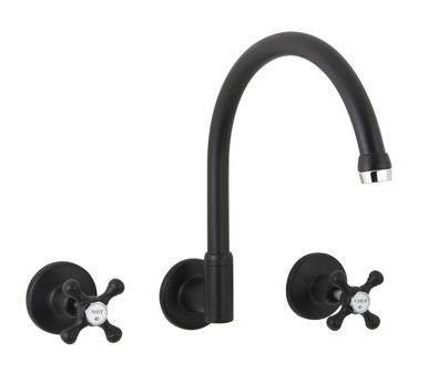 CB Ideal Roulette Gooseneck Wall Mounted Bath Tap | Swivel Spout