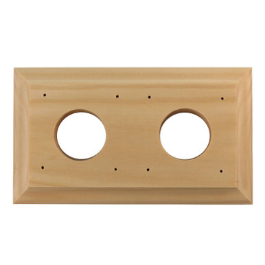 Classic Electric Bungalow Double Switch Mounting Block | 167 x 96mm | Pine
