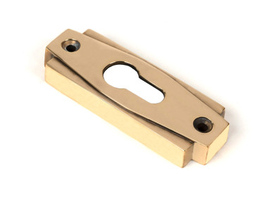 From The Anvil Art Deco Rectangle Euro Escutcheon Aged Brass