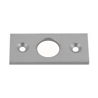 Domino Flat Plate Bolt Keeper | Satin Chrome