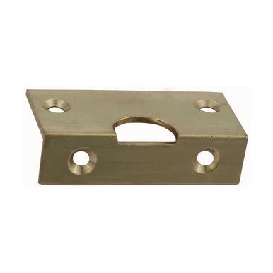 Domino Right Angle Bolt Keeper | Polished Brass