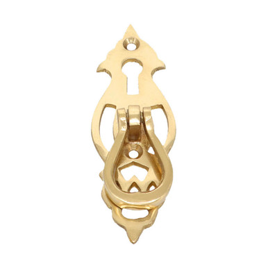 Domino Gothic Loop Pedestal Handle & Keyhole Polished Brass