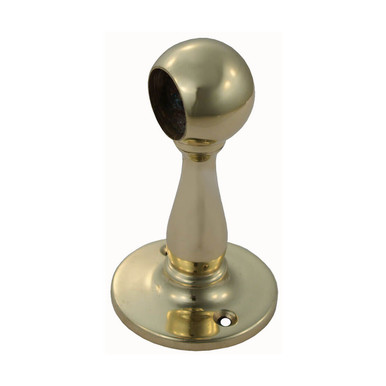 Domino Traditional Rail End Bracket - 19mm - Polished Brass