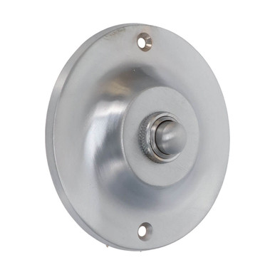 Domino Plain Round Doorbell Button | 85mm | Satin Chrome
