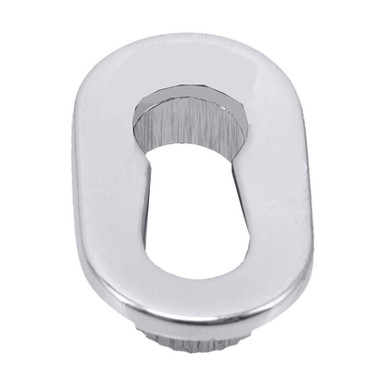 Domino Oval Insert Escutcheon Keyhole Cover | 24mm | Chrome