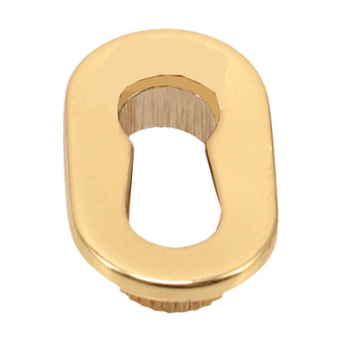Domino Oval Insert Escutcheon Keyhole Cover | Polished Brass