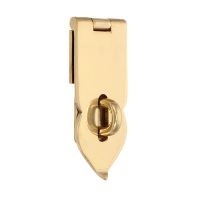 Domino Arrow Head Hasp & Staple | Polished Brass