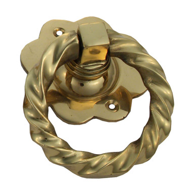 Domino Rope Gate Ring Pull | Polished Brass