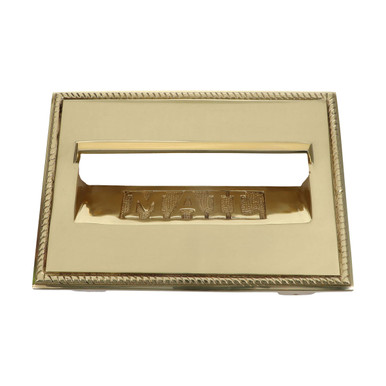 Domino Georgian Front Letter Box Plate | 240 x 155mm | Brass