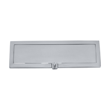 Rectangle Rear Letter Box Plate & Opening | Satin Chrome