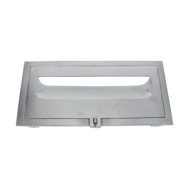 Slotted Front & Back Letter Plate & Opening | Satin Chrome