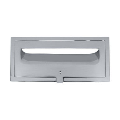 Domino Slotted Lockable Front Letter Plate & Opening | Chrome