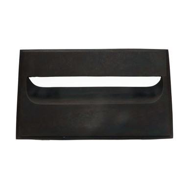 Domino Bevelled Edge Slotted Front Letter Box Plate | Bronze