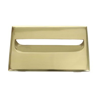 Domino Bevelled Edge Slotted Front Letter Box Plate | Brass