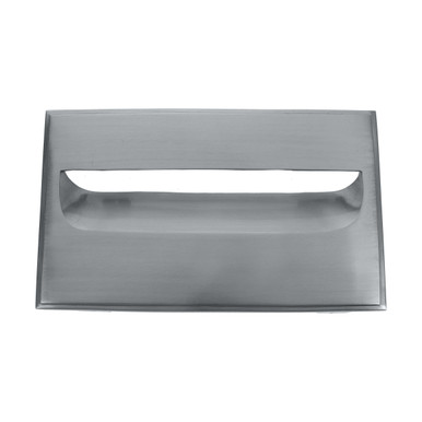 Domino Bevelled Edge Slotted Front Letter Plate Satin Chrome
