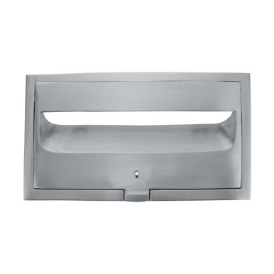 Slotted Lockable Front & Back Letter Plate | Satin Chrome