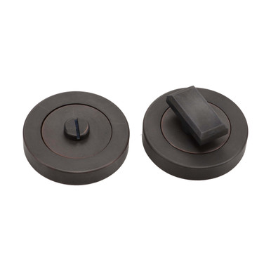 Domino Round/Rectangle Privacy Turn | 4.5mm Spindle | Bronze