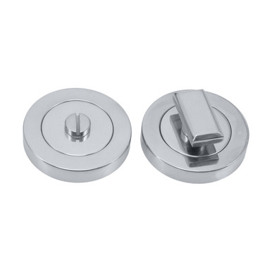 Domino Round/Rectangle Privacy Turn | 4.5mm Spindle | Chrome