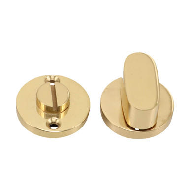 Domino Round/Oval Privacy Turn | 4.5mm | Polished Brass