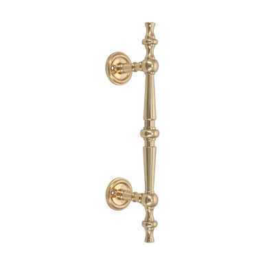 Domino Victorian Pull Handle | Polished Brass