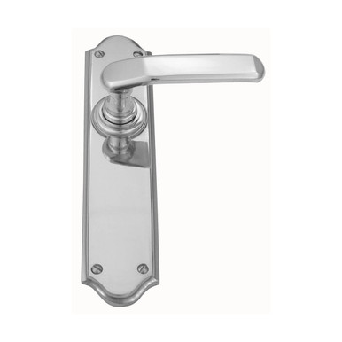 Domino Apex Lever Door Handle | Shouldered Plate | Chrome