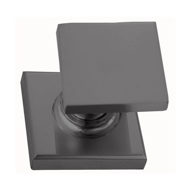 Domino Bruin Offset Door Knob | Square Rosette | 56 x 56mm | Antique Bronze