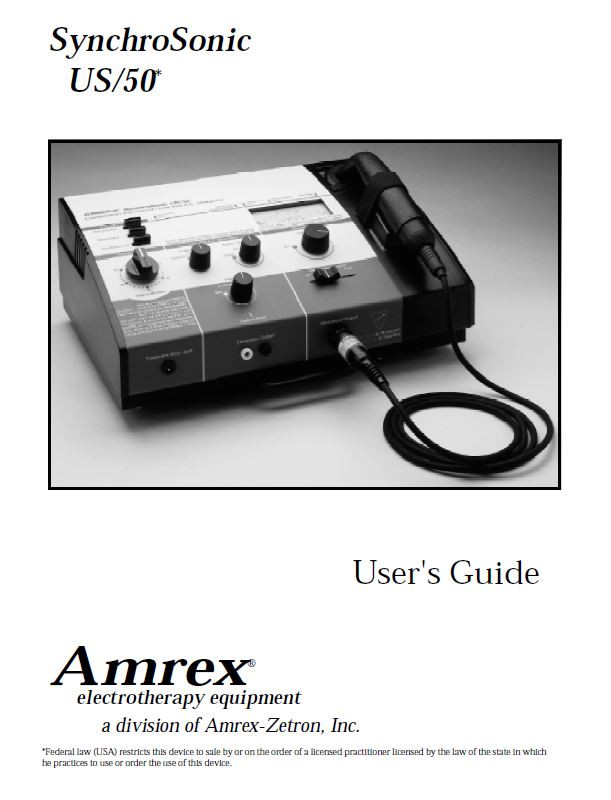 Amrex SynchroSonic US/50 User Manual