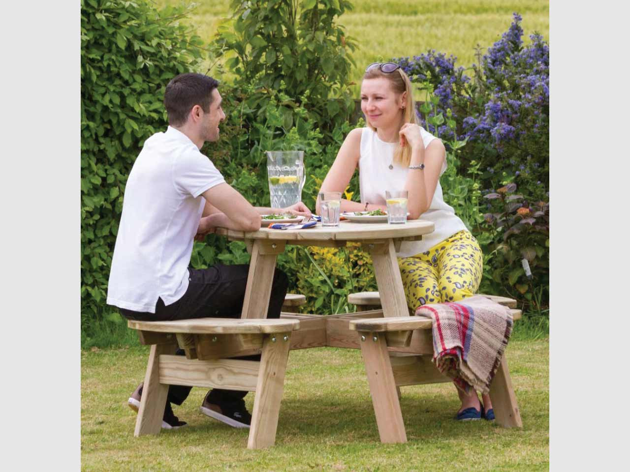 Katie round picnic table