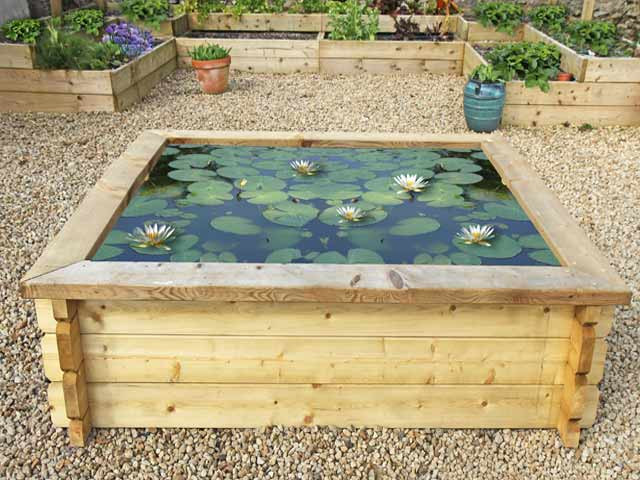 Large Raised Garden Pond Kit With Liner 6ft x 6ft