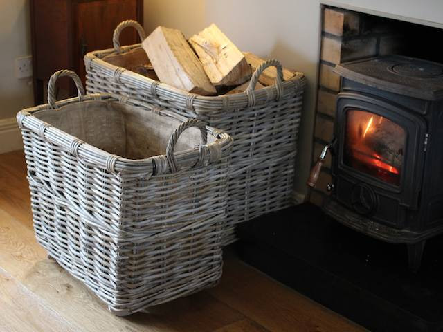Glenweave Handcrafted Rectangular Rattan Baskets With Liner
