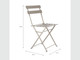 2 Pack of Foldable Steel Bistro Chairs - Clay Colour